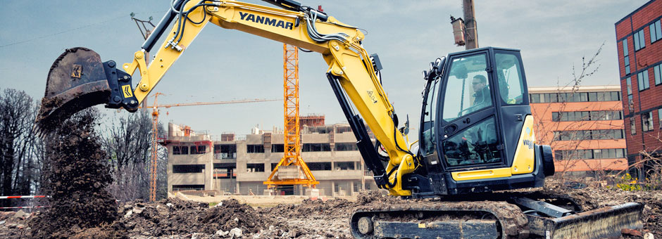 Nuovo Midi escavatore Yanmar VIO 80-2PB braccio triplice